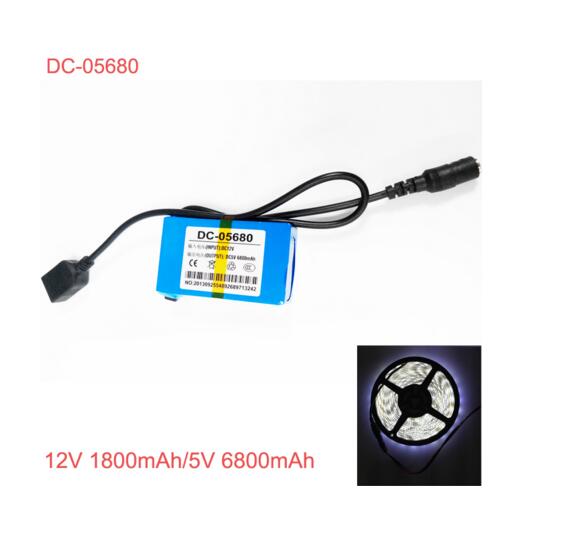rechargeable 5v li ion polymer battery 12V output,USB 5V output dc-05680